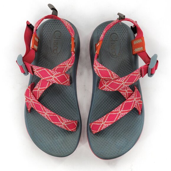 Chaco | Shoes | Chaco Big Kids Z Ecotread Pink Orange Adjustable Strap ...
